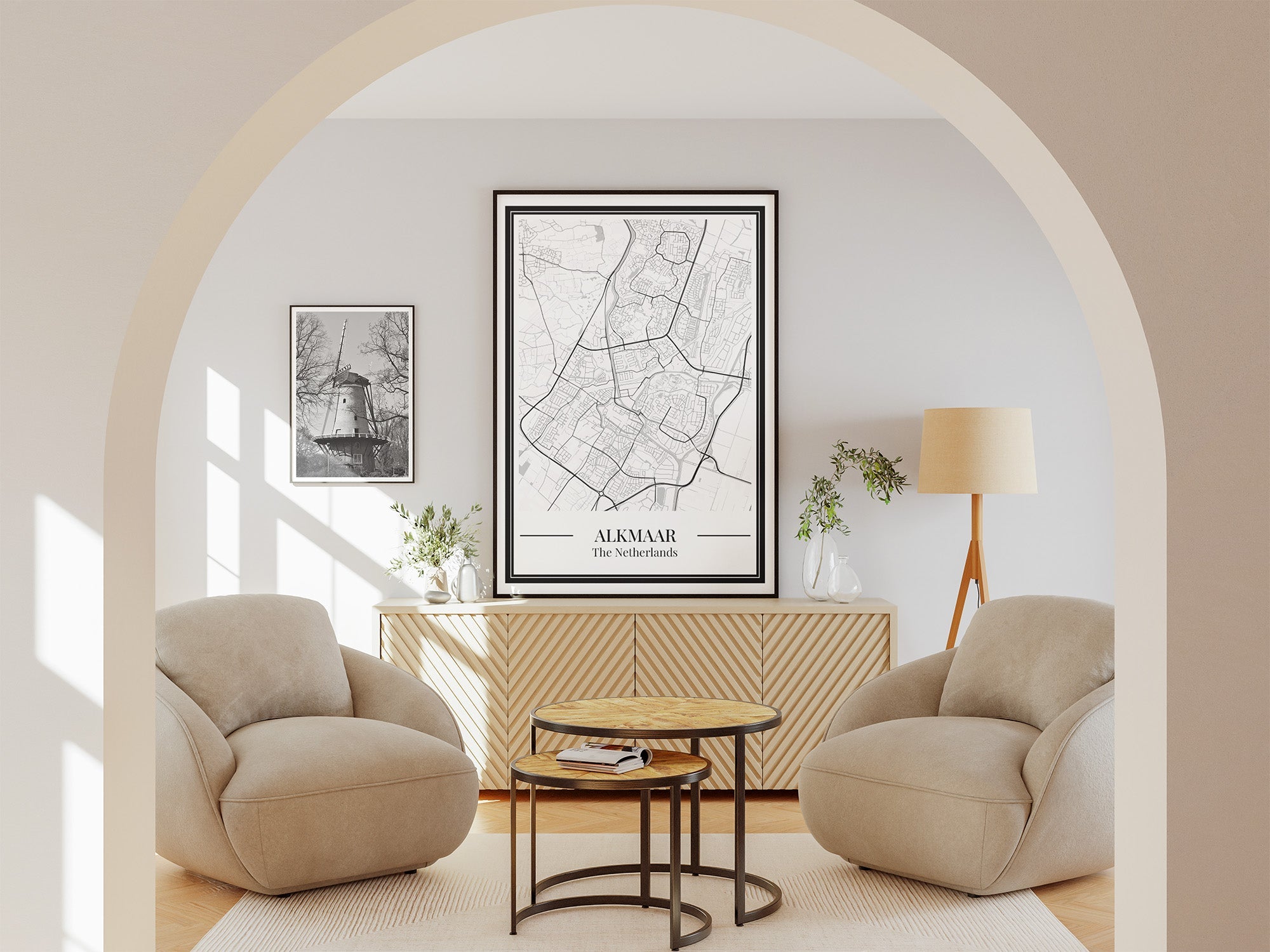 Alkmaar poster kopen — Stadskaart print voor woonkamer | Local Lines