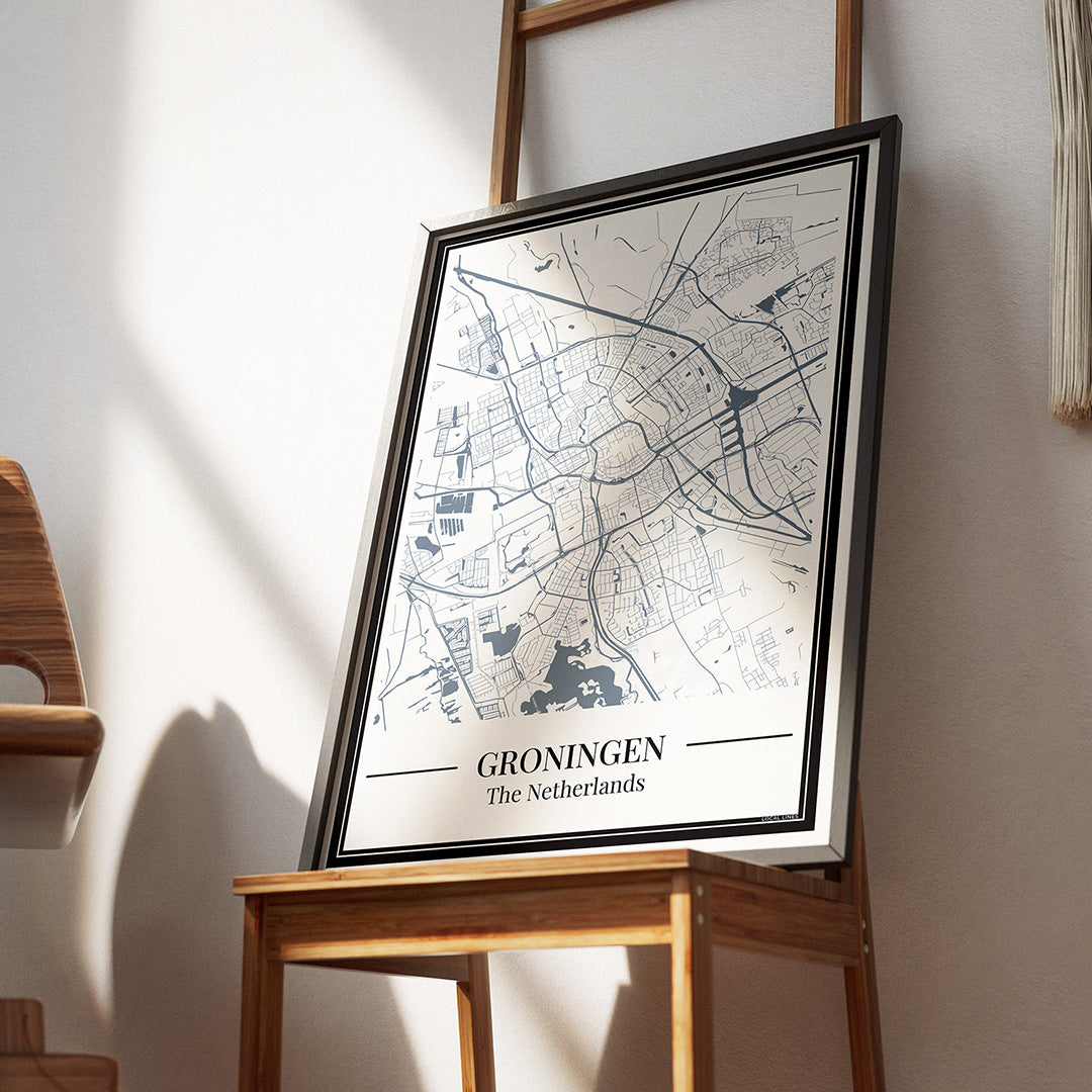 Poster Groningen kopen — Stadskaart print bestellen | Local Lines