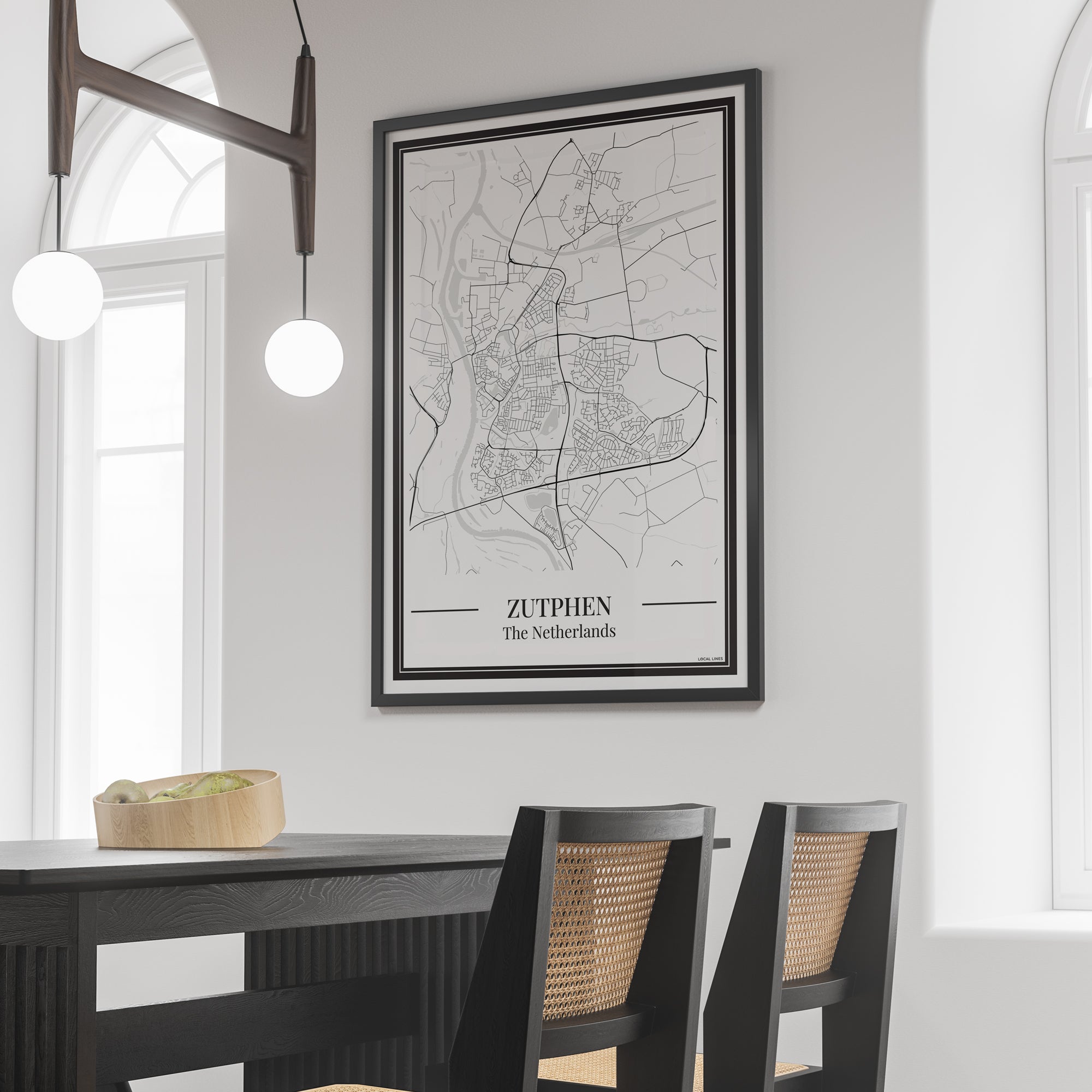 Poster Zutphen kopen — Stadskaart print | Local Lines