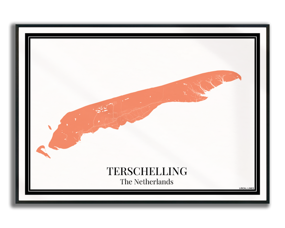 Terschelling - Poster Warm Peach – Local Lines