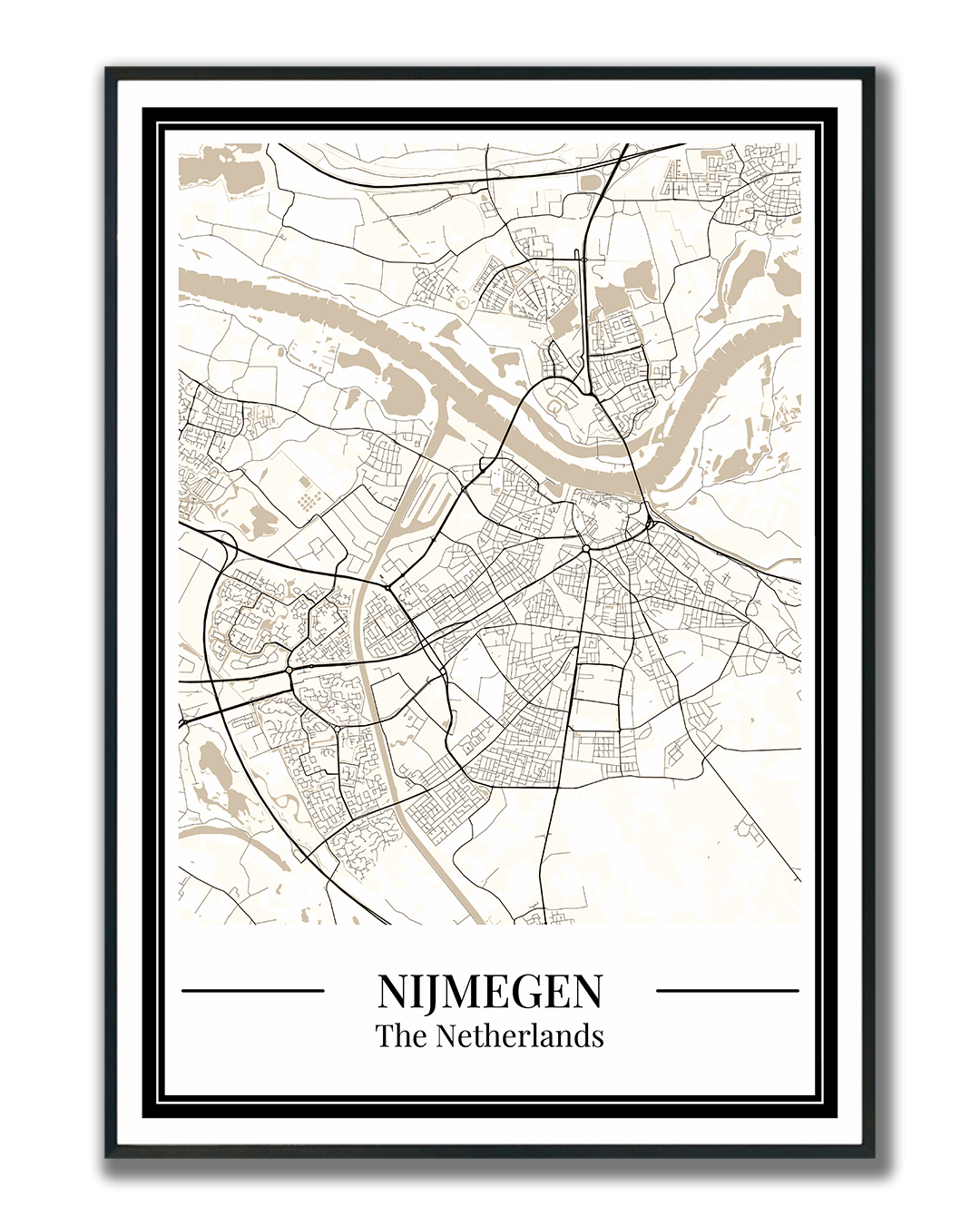 Poster Nijmegen — Stadskaart print kopen | Local Lines