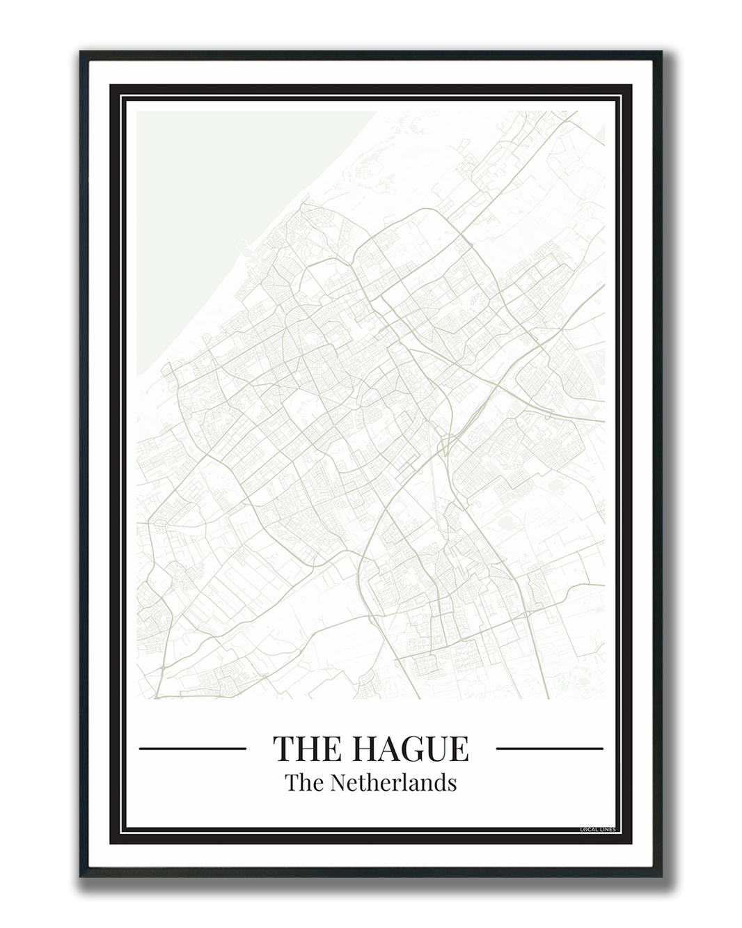 Poster Den Haag kopen — Stadskaart print bestellen | Local Lines