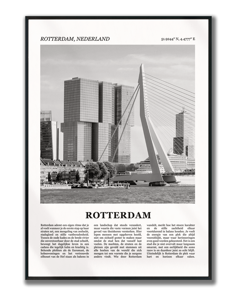 Poster Rotterdam kopen — Stadskaart print | Local Lines