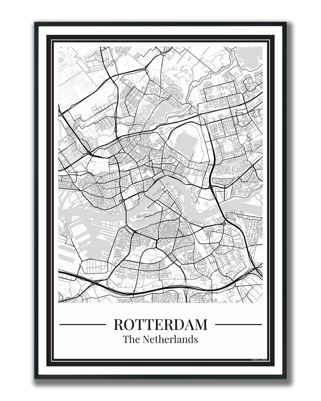 Poster Rotterdam kopen — Stadskaart print | Local Lines