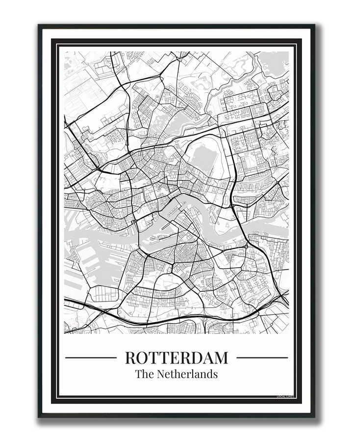 Poster Rotterdam kopen — Stadskaart print | Local Lines