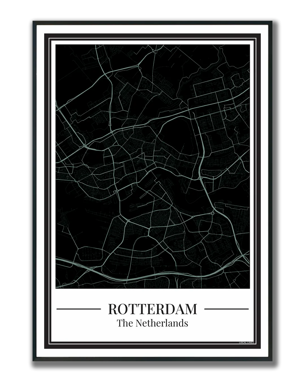 Poster Rotterdam kopen — Stadskaart print | Local Lines